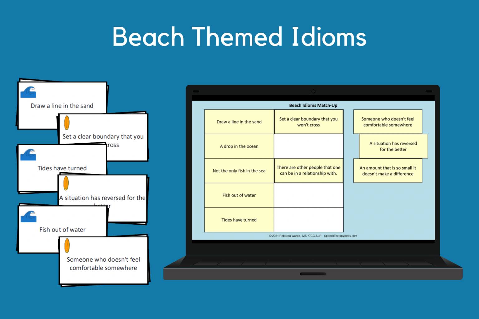 Beach Themed Idioms | Speech Therapy Ideas