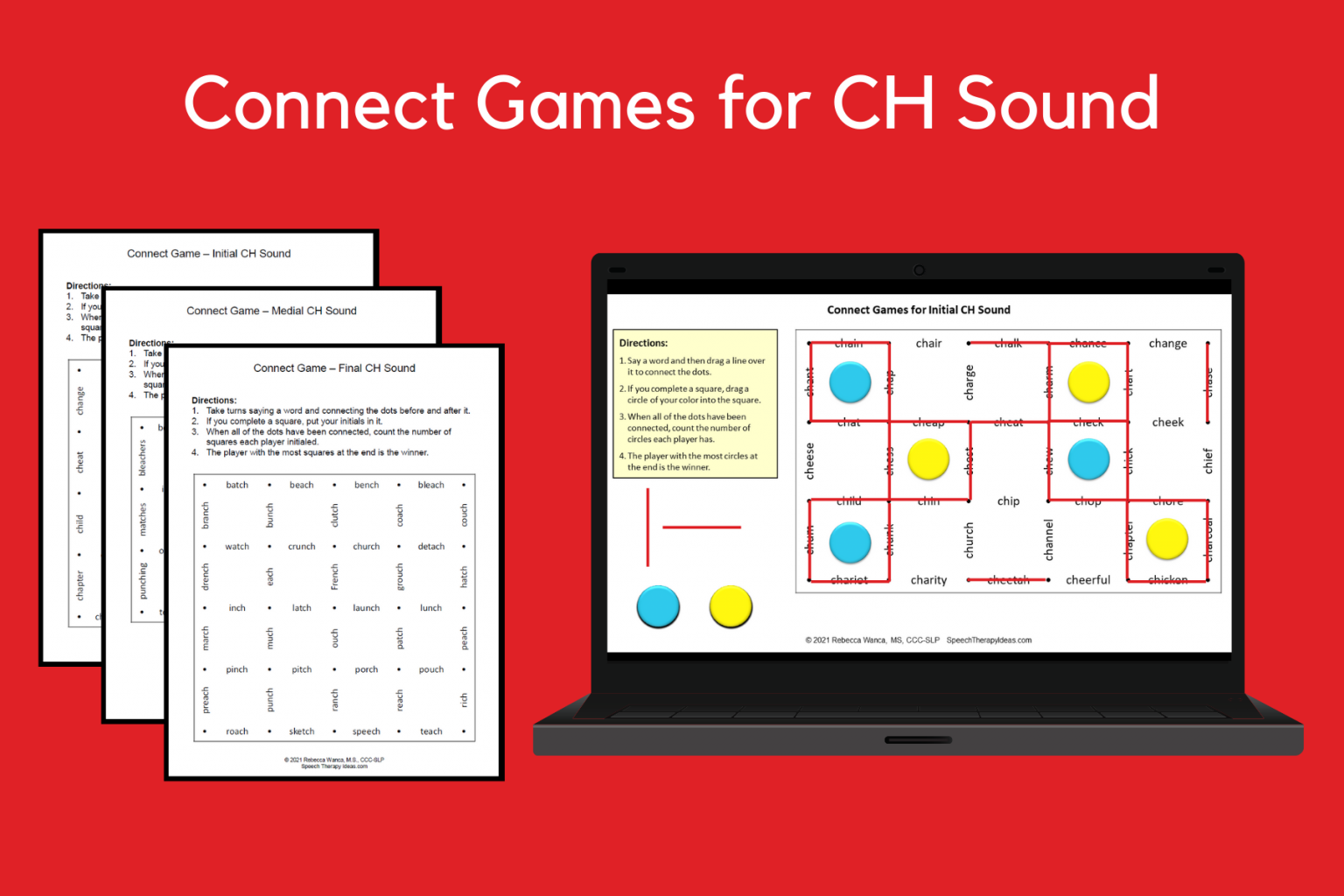 Connect Games for CH Sound | Speech Therapy Ideas