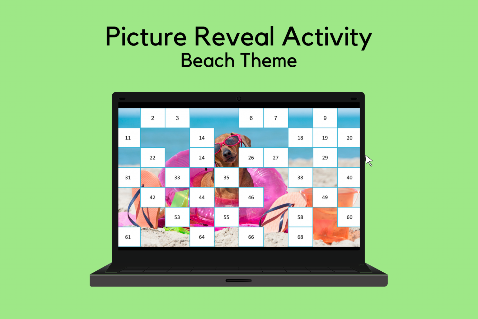 Picture Reveal Activity – Beach Theme | Speech Therapy Ideas
