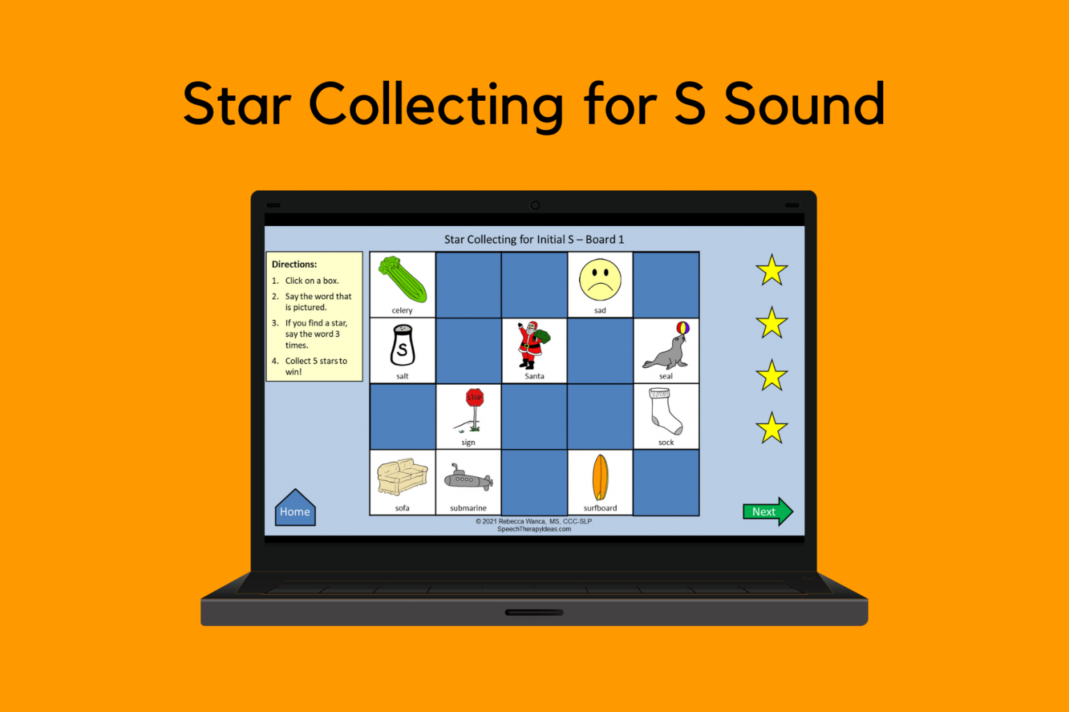 Star Collecting for S Sound | Speech Therapy Ideas