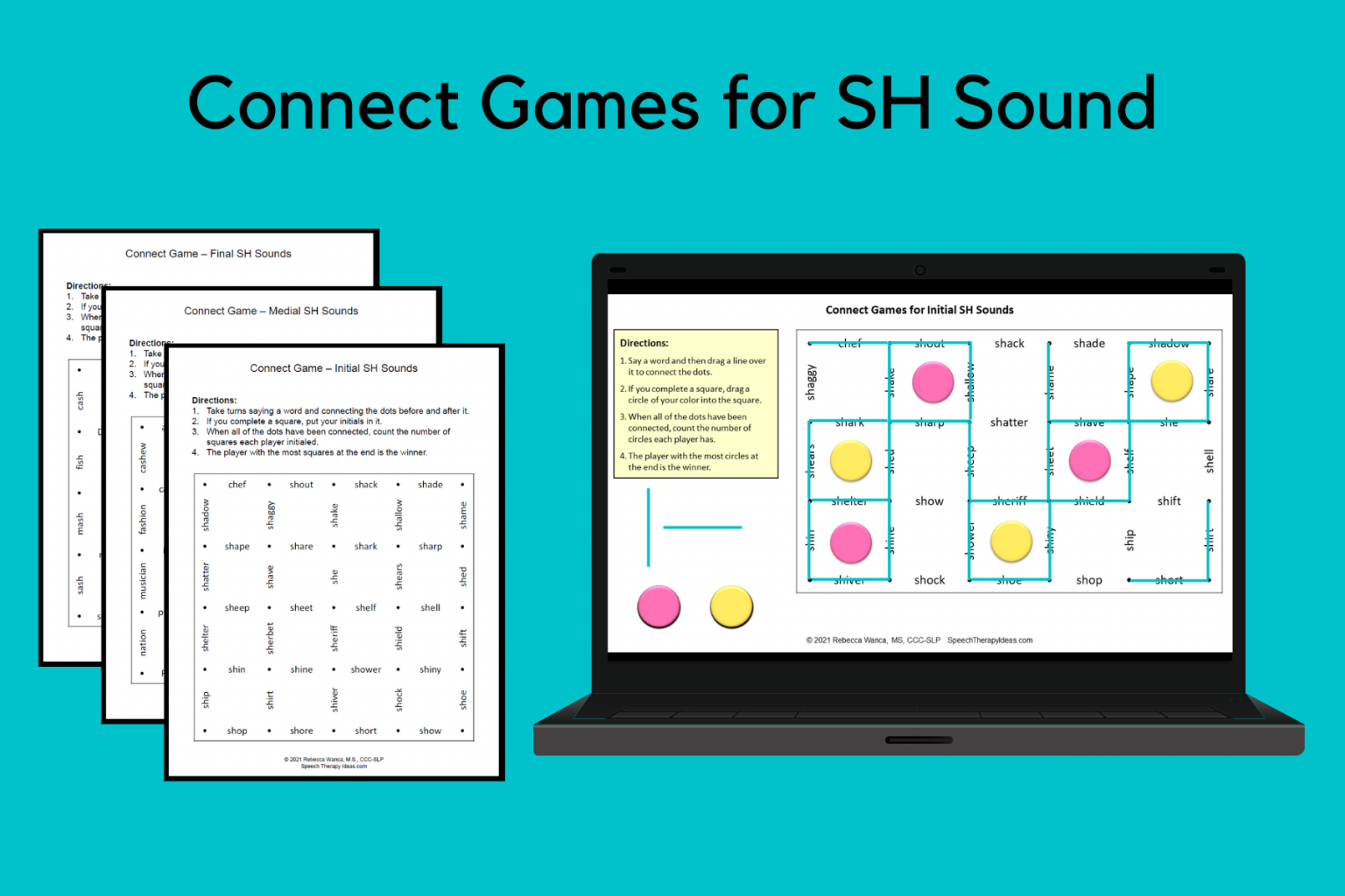 Connect Games for SH Sound | Speech Therapy Ideas