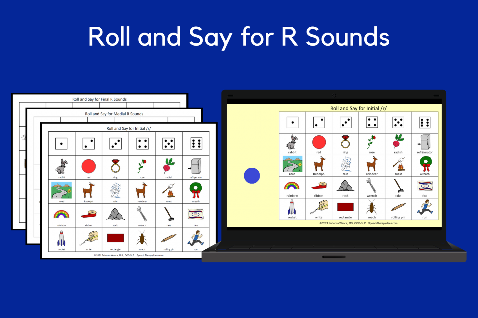 Roll and Say for R Sound | Speech Therapy Ideas