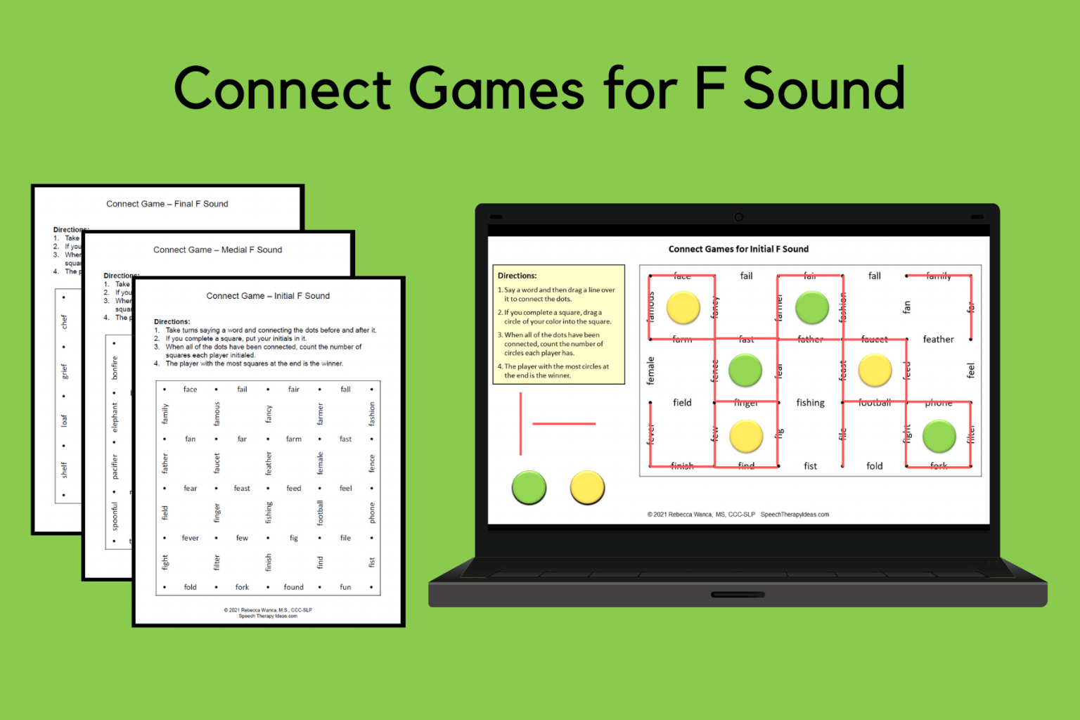 Connect Games for F Sound | Speech Therapy Ideas
