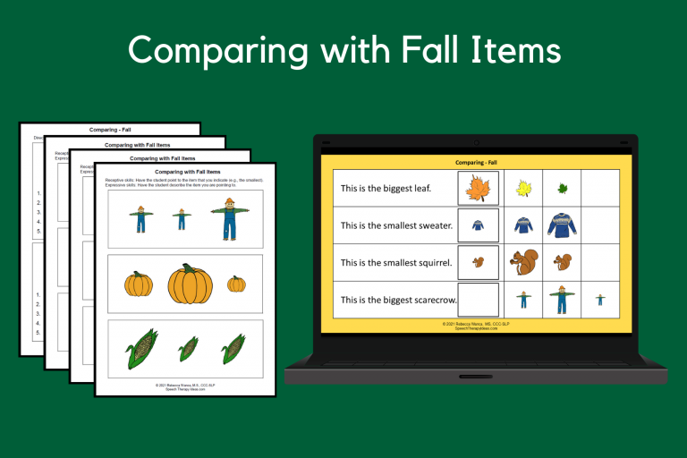 Comparing with Fall Items | Speech Therapy Ideas