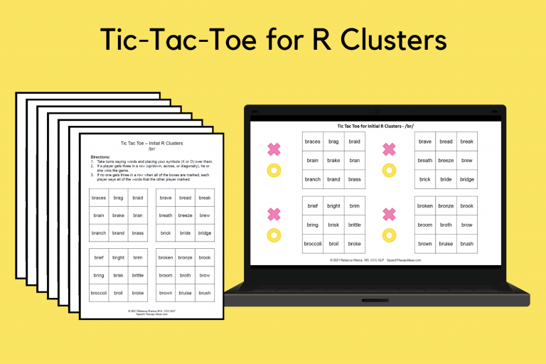 Tic-Tac-Toe Games for Initial R Clusters | Speech Therapy Ideas