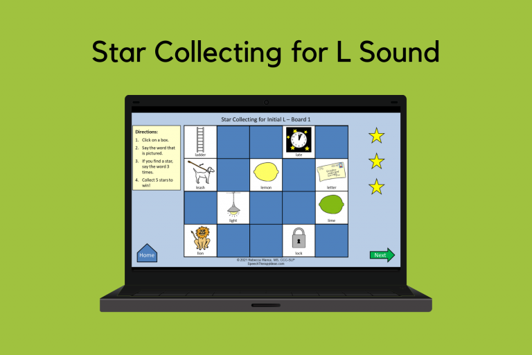 Star Collecting for L Sound | Speech Therapy Ideas
