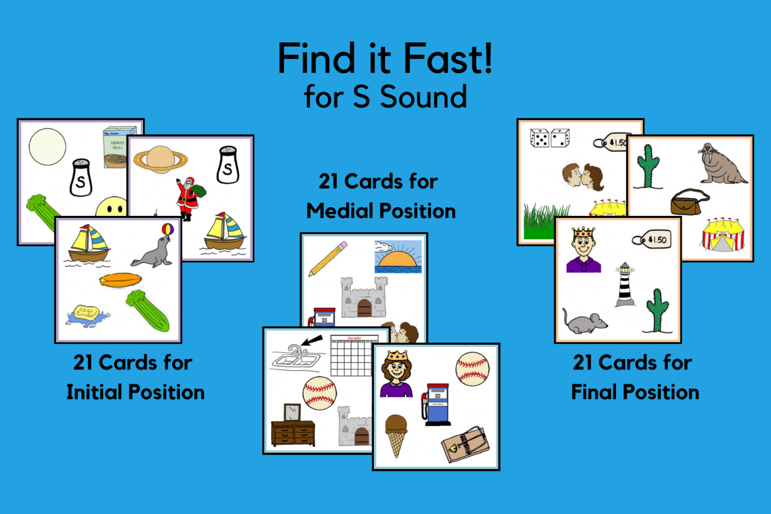 Find It Fast Game for S Sound | Speech Therapy Ideas