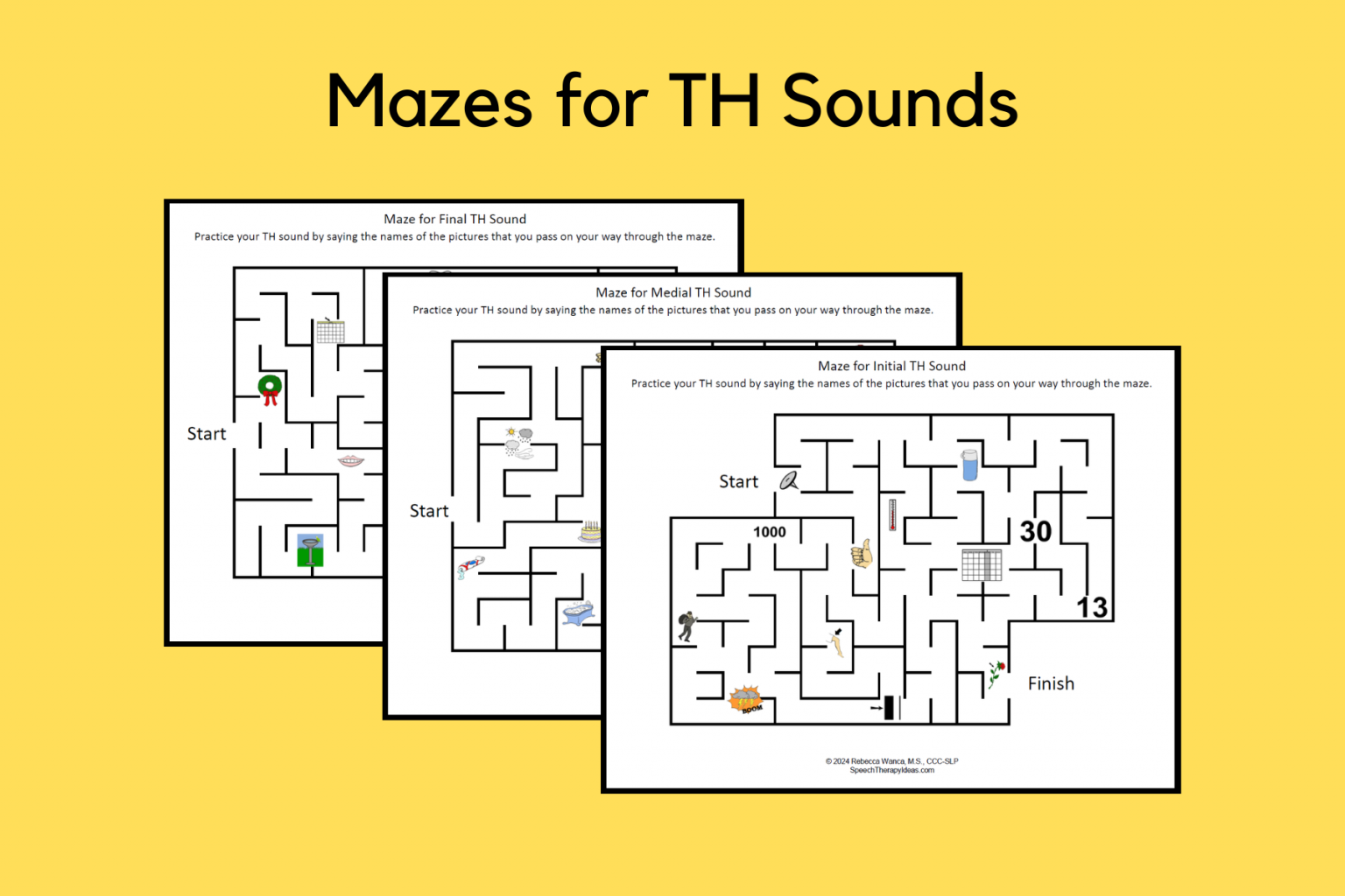 Mazes for TH Sounds | Speech Therapy Ideas