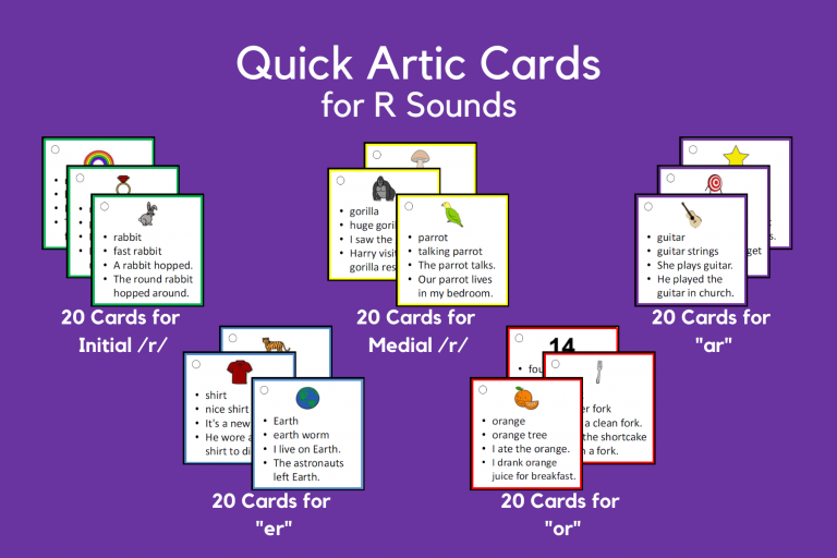 Quick Artic Cards for R Sounds | Speech Therapy Ideas