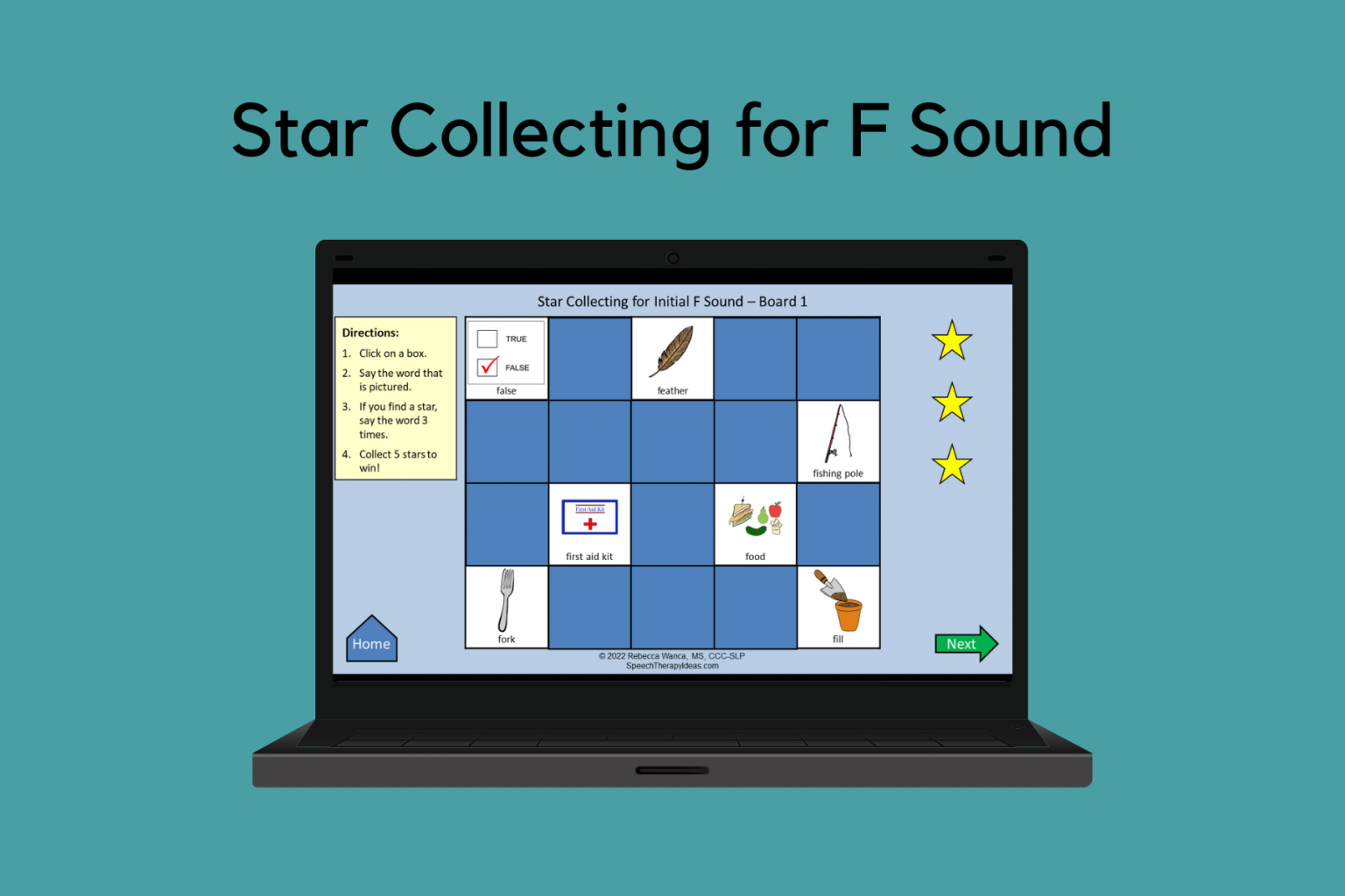 Star Collecting for F Sound | Speech Therapy Ideas