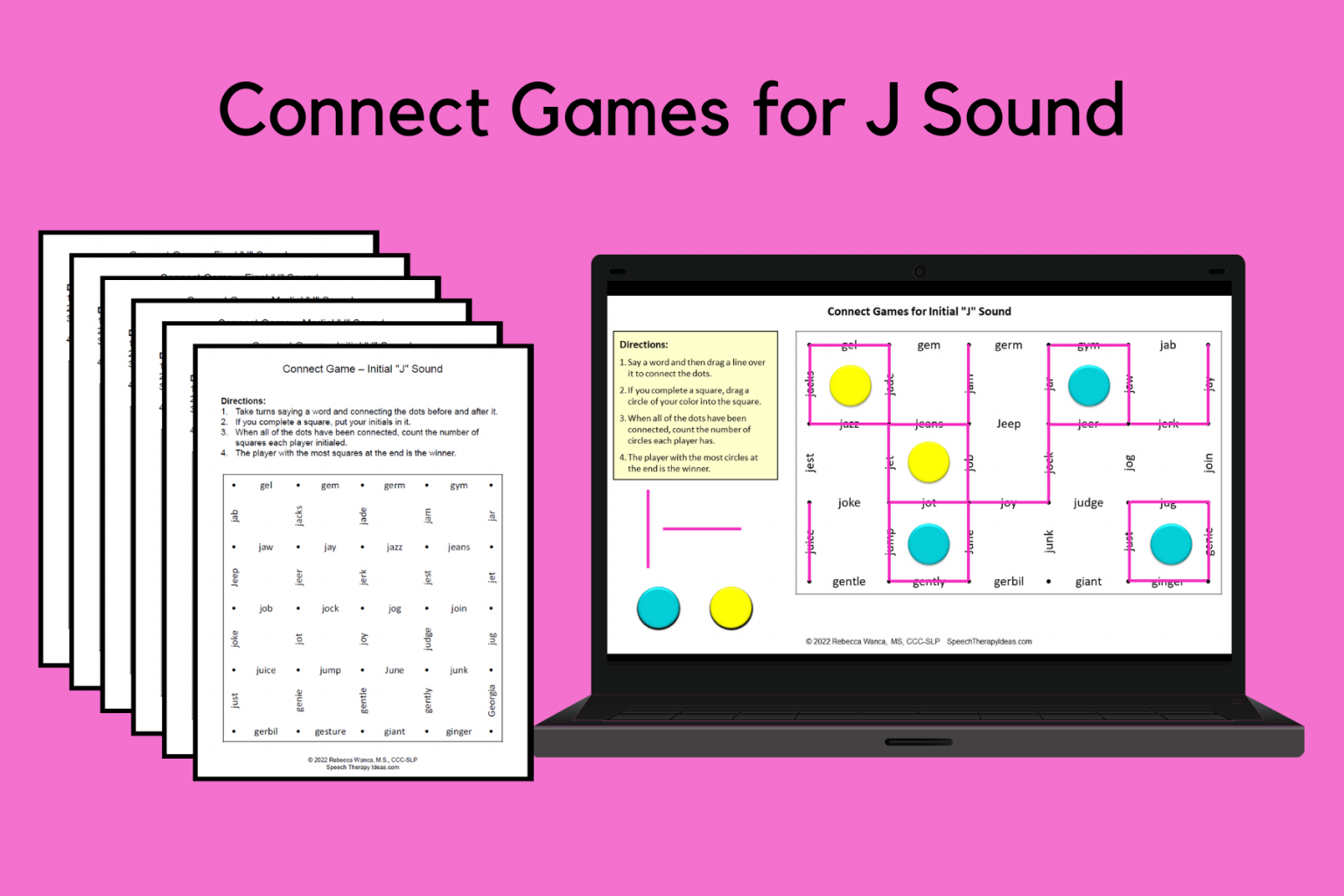 Connect Games for J Sound | Speech Therapy Ideas