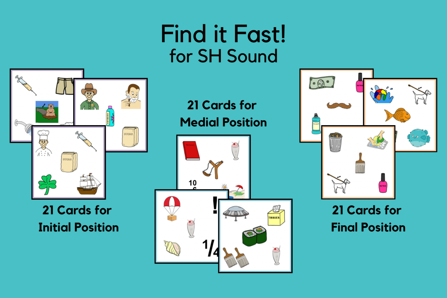 Find It Fast Game for SH Sound | Speech Therapy Ideas
