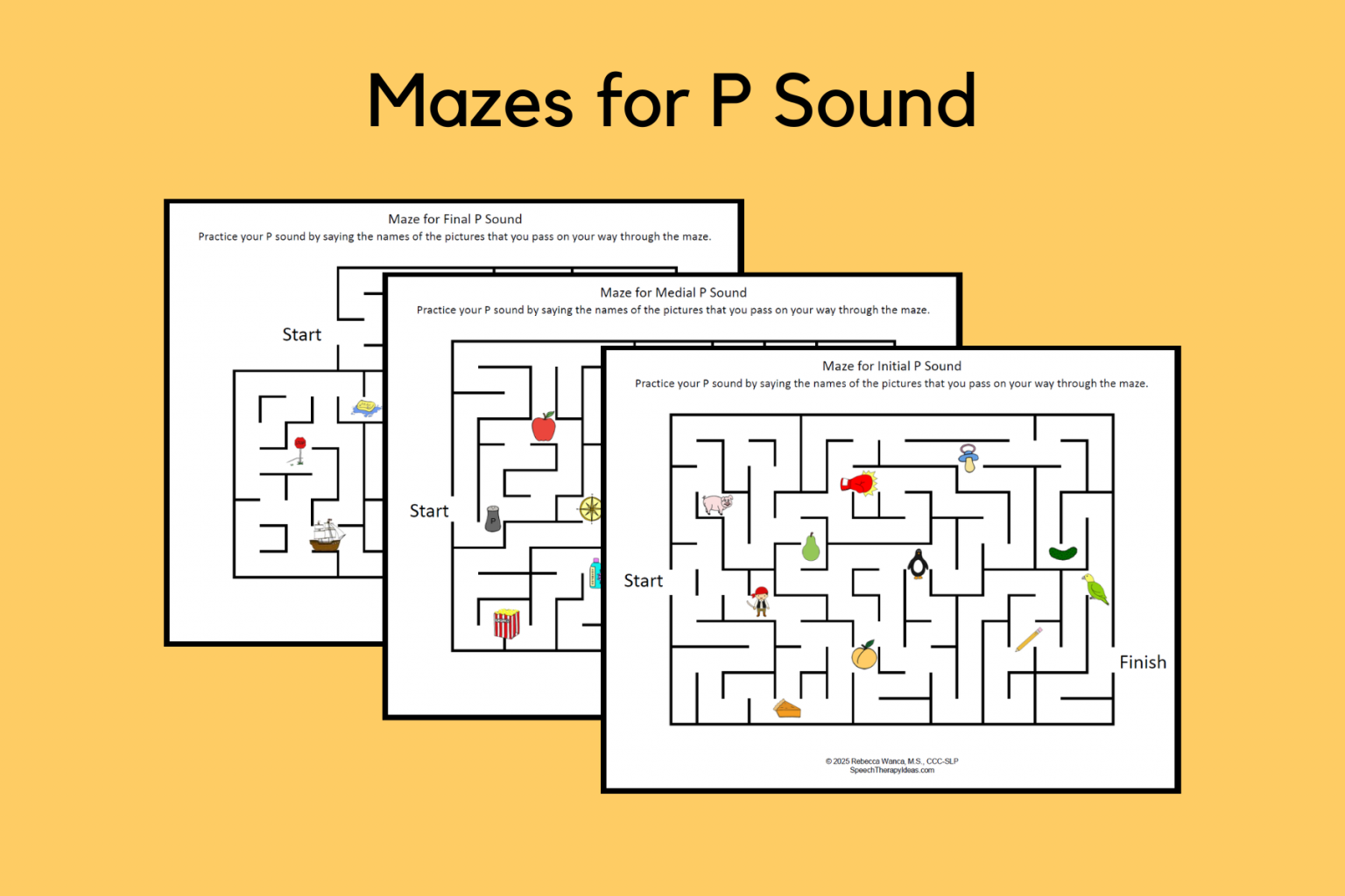 Mazes for P Sound | Speech Therapy Ideas