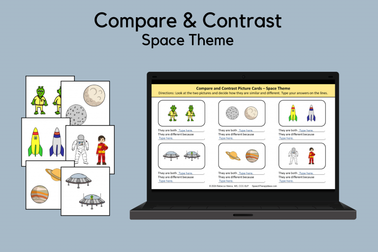 Compare and Contrast – Space Theme | Speech Therapy Ideas
