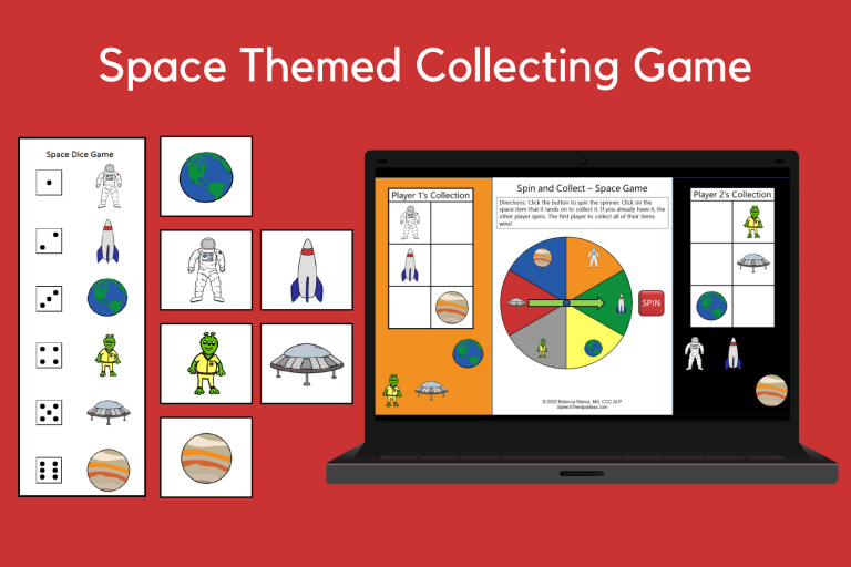 Space Themed Collecting Games | Speech Therapy Ideas