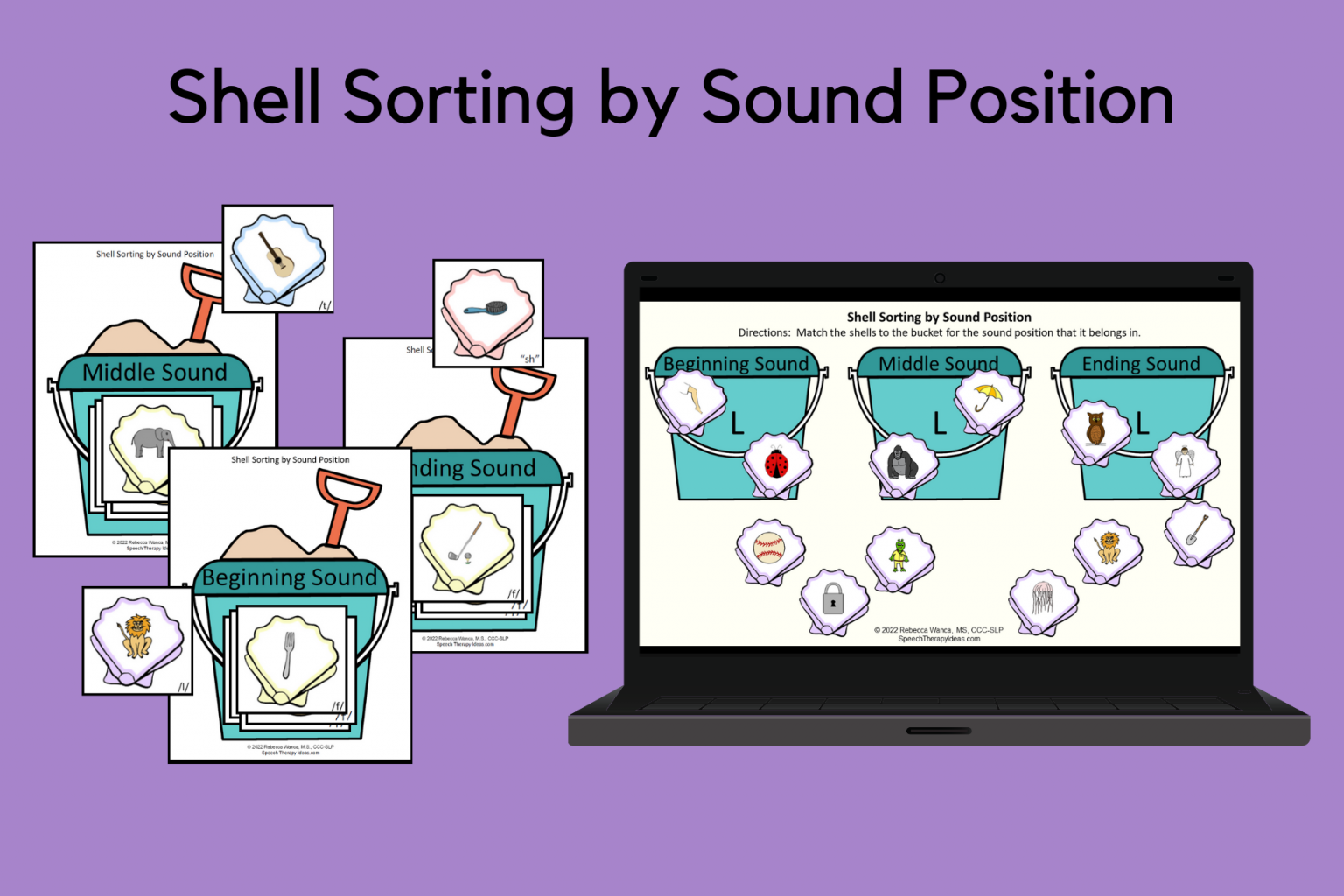Shell Sorting by Sound Position | Speech Therapy Ideas