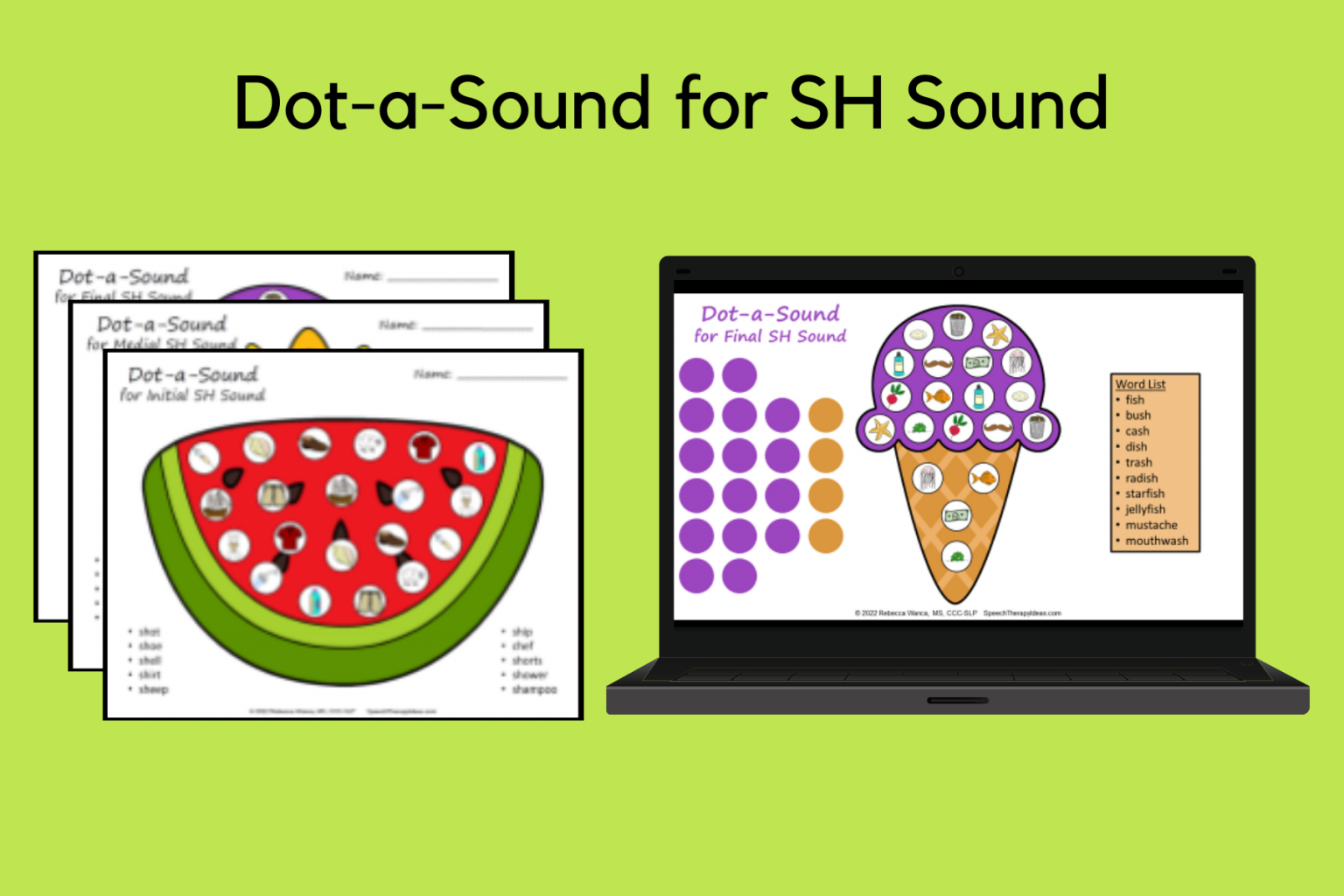Dot-a-Sound for SH Sound | Speech Therapy Ideas
