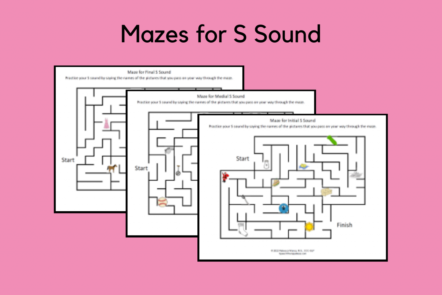 Mazes for S Sound | Speech Therapy Ideas