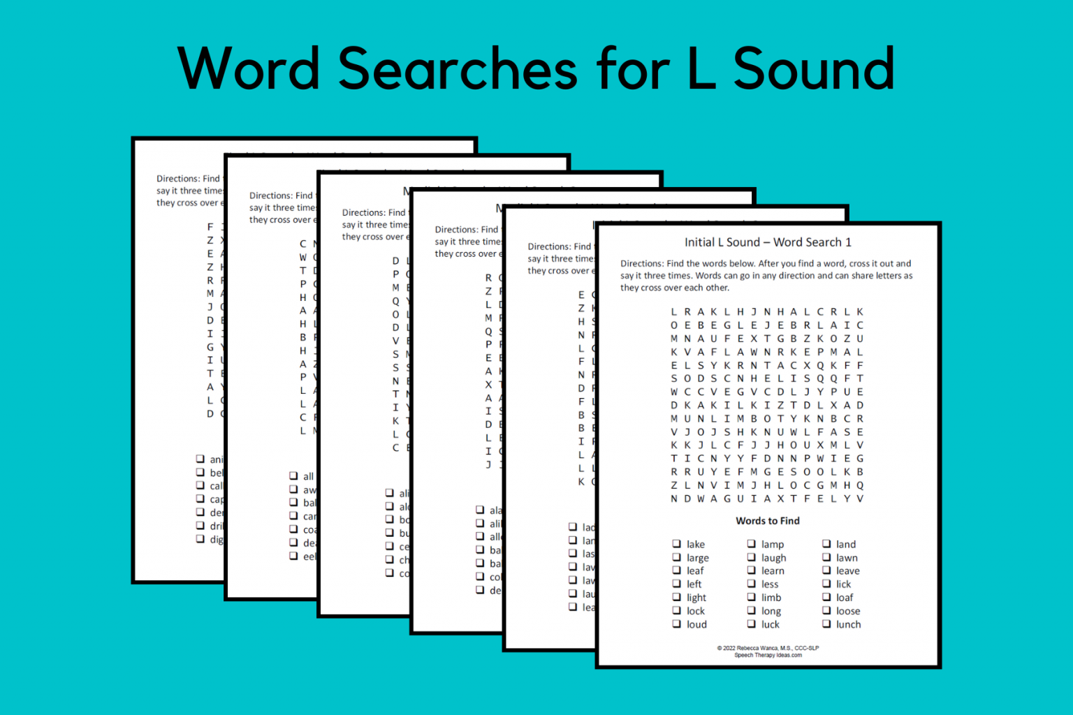 Word Searches For L Sound Speech Therapy Ideas Word Searches For L Sound Speech Therapy Ideas