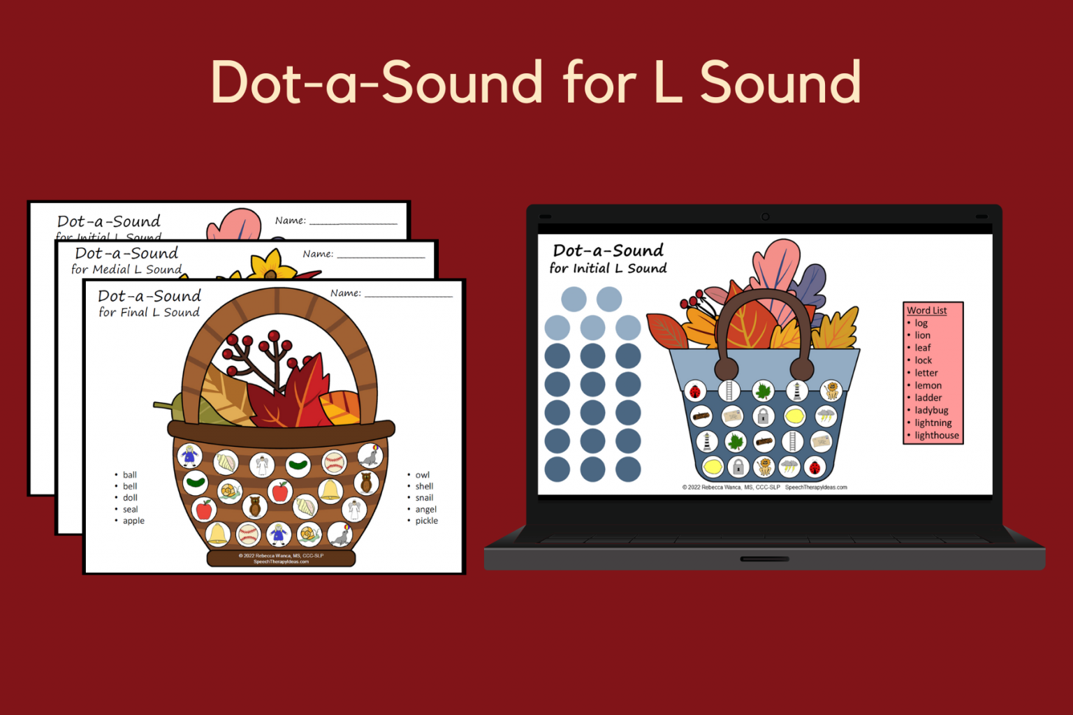 Dot-a-Sound for L Sound | Speech Therapy Ideas