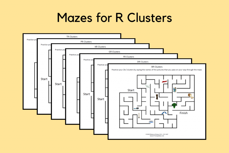 Mazes for R Clusters | Speech Therapy Ideas