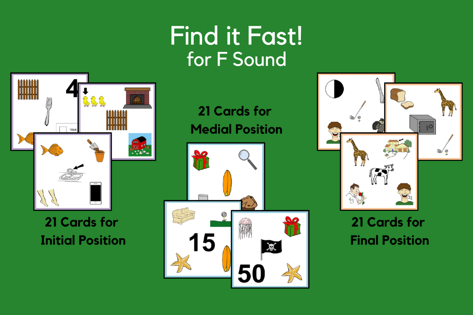 Find It Fast Game for F Sound | Speech Therapy Ideas