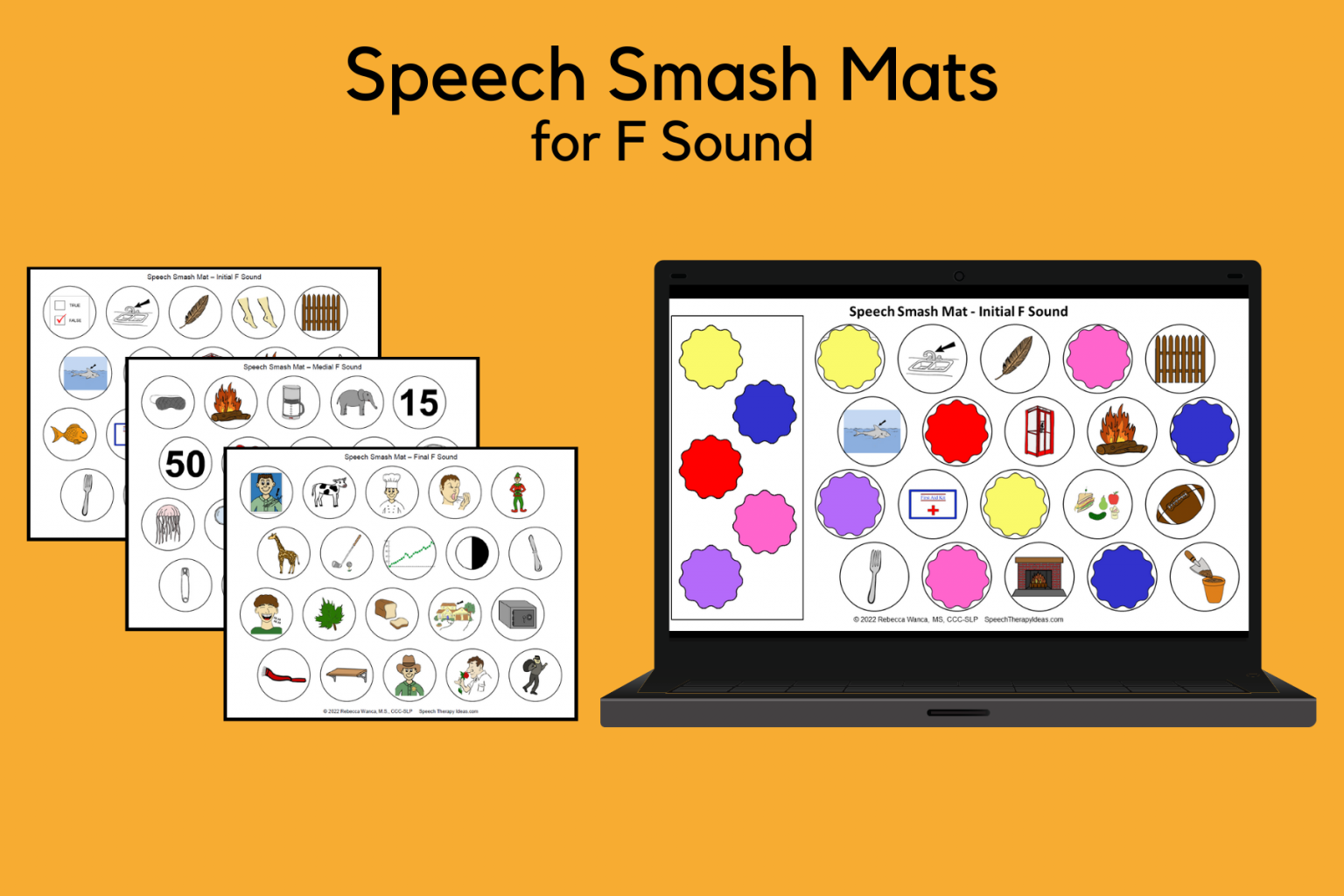 Speech Smash Mats for F Sound | Speech Therapy Ideas