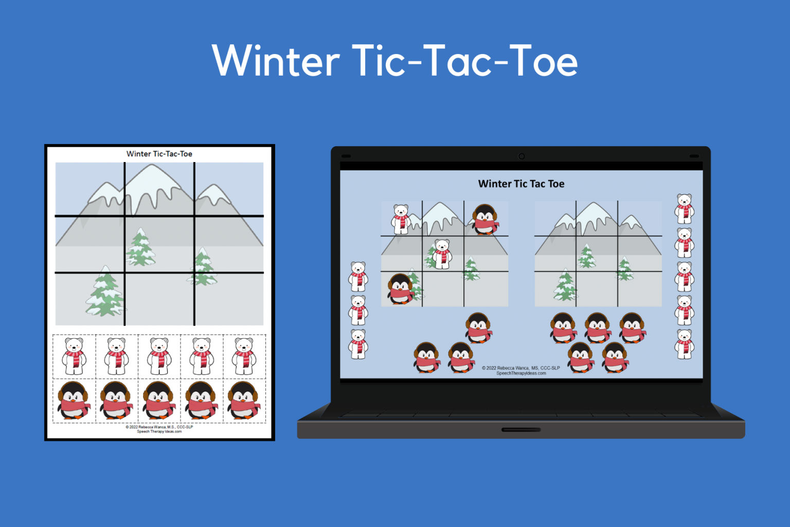 Winter Tic-Tac-Toe Reinforcement Activity | Speech Therapy Ideas