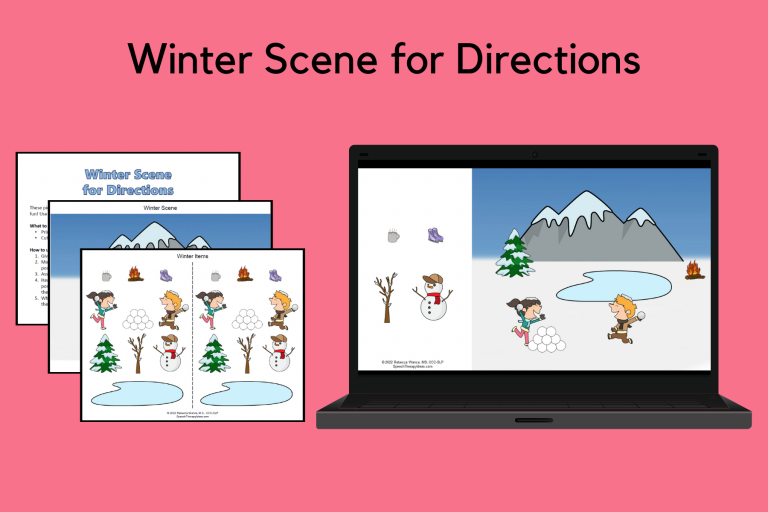 Winter Scene for Directions | Speech Therapy Ideas