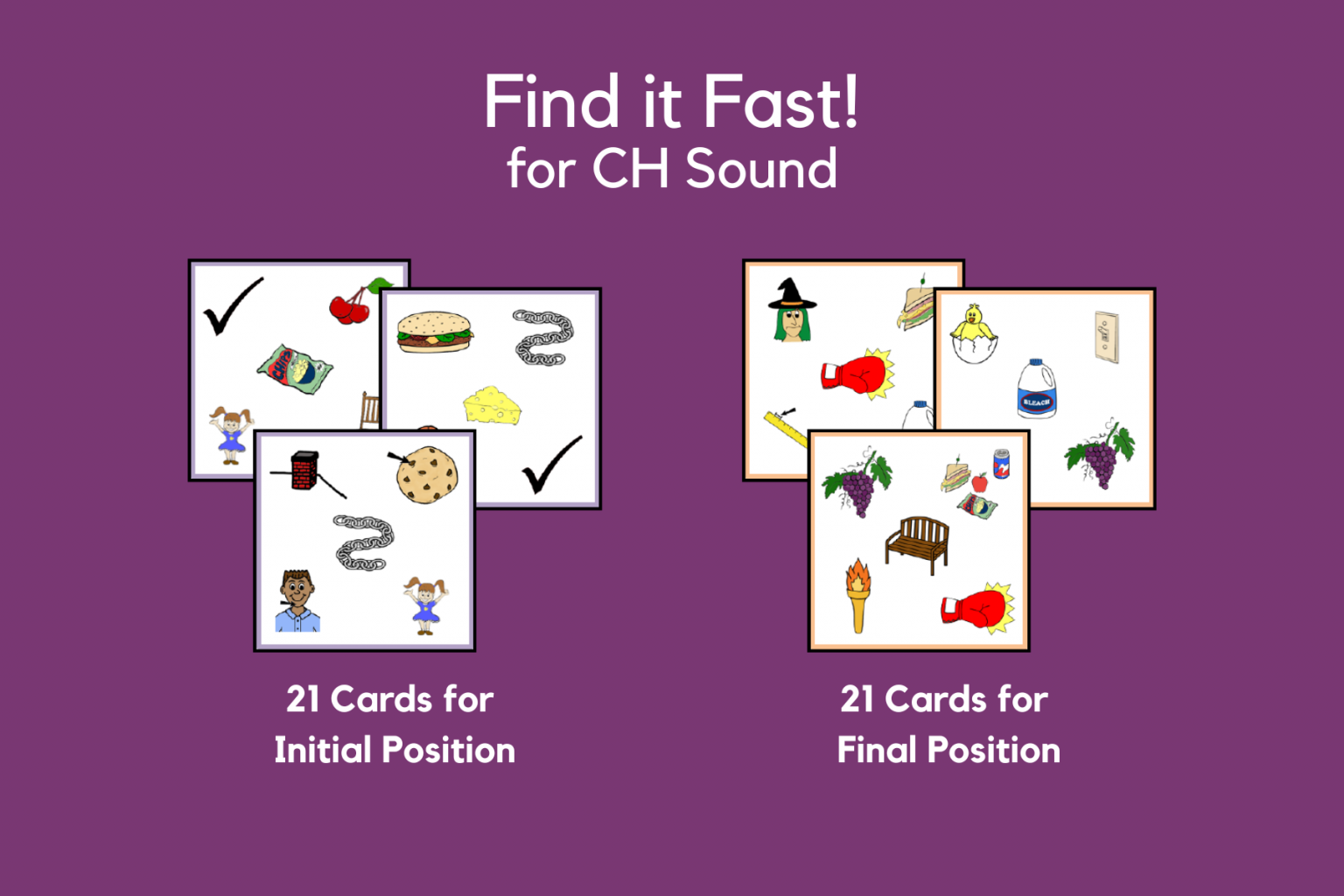 Find It Fast Game for CH Sound | Speech Therapy Ideas