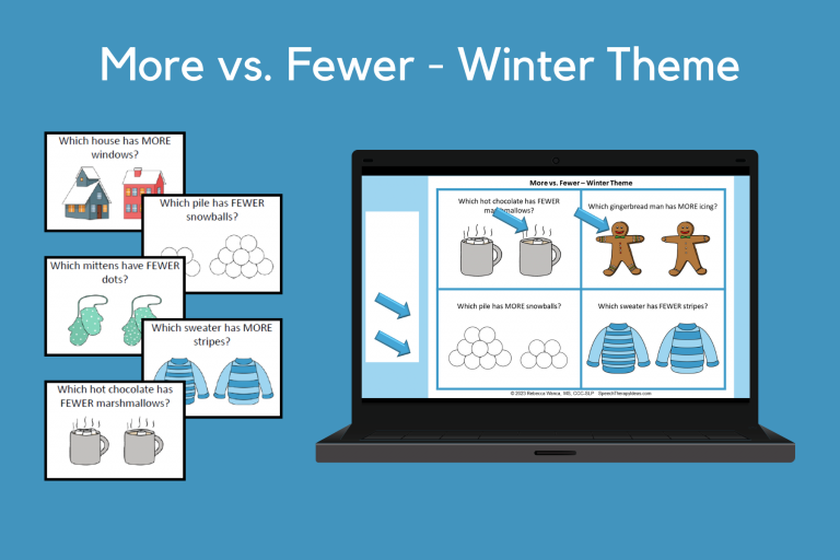 More vs. Fewer – Winter Theme | Speech Therapy Ideas