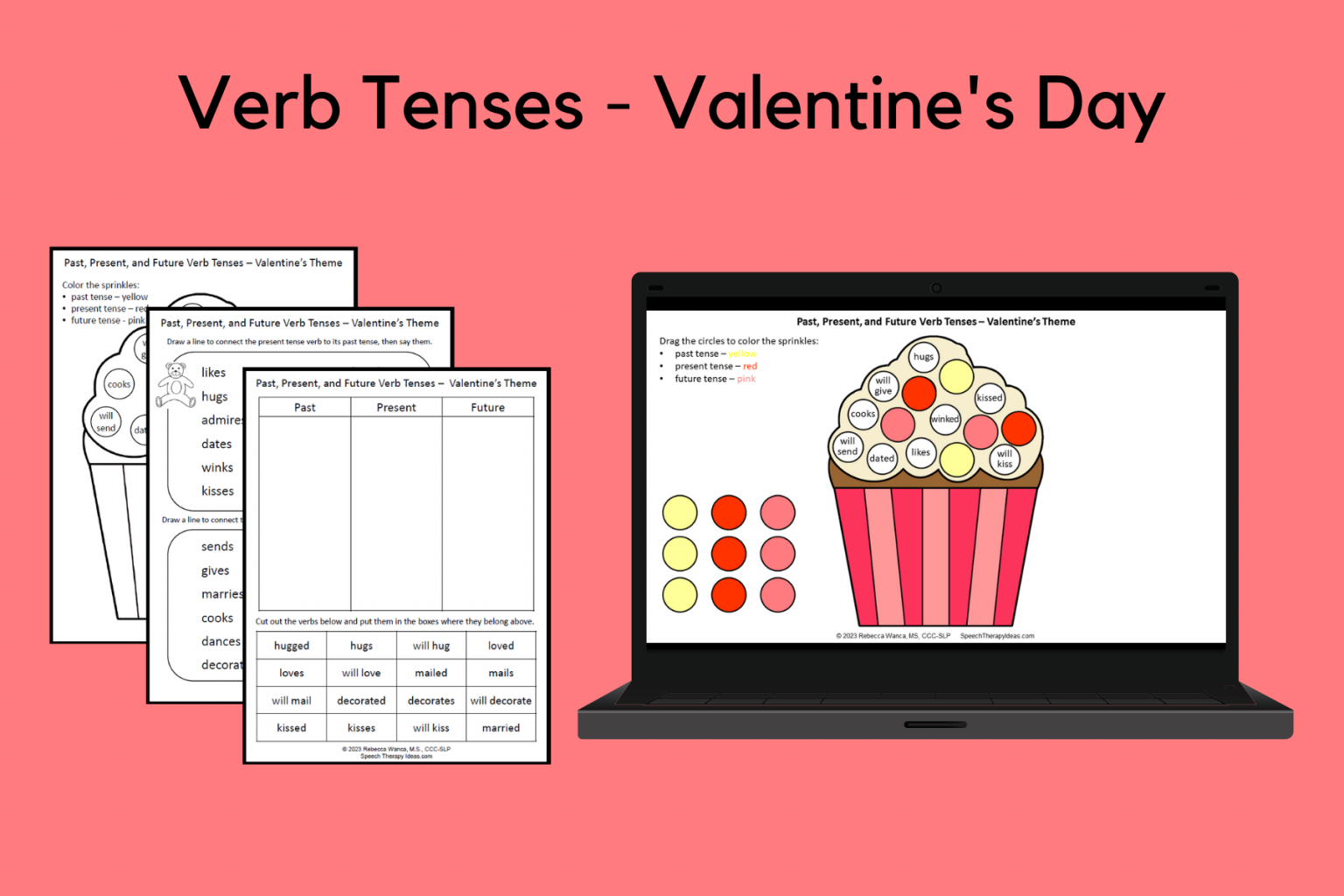 Verb Tenses – Valentine’s Day | Speech Therapy Ideas