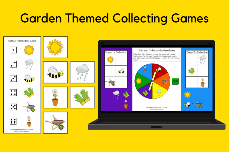 Garden Themed Collecting Games | Speech Therapy Ideas