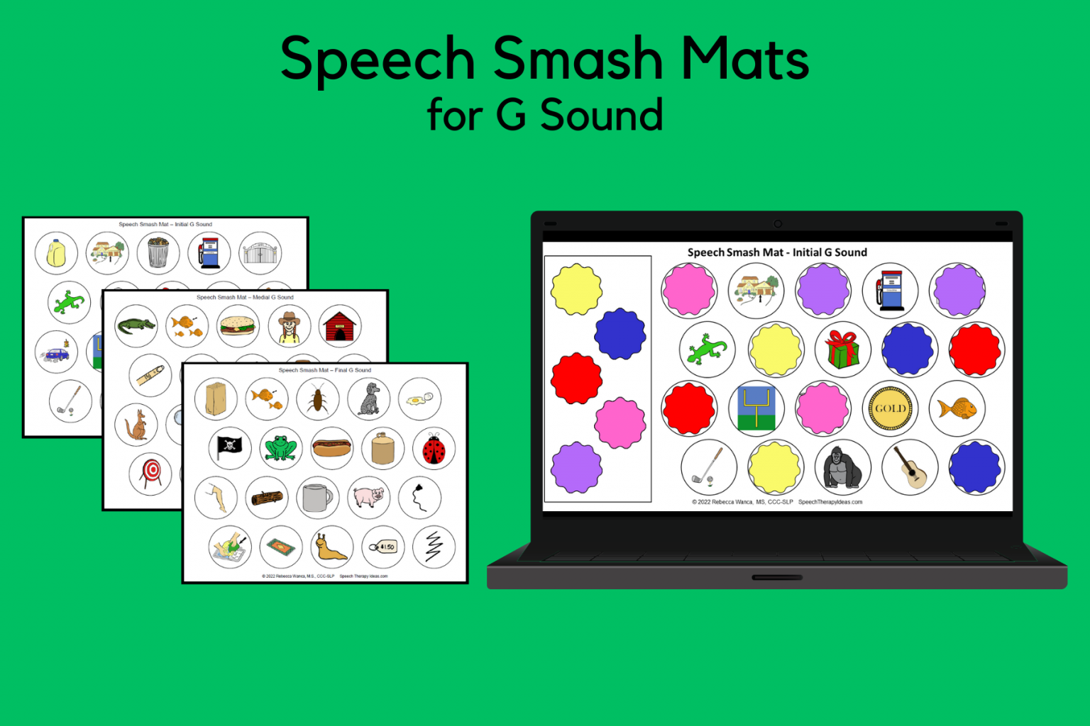 Speech Smash Mats for G Sound | Speech Therapy Ideas