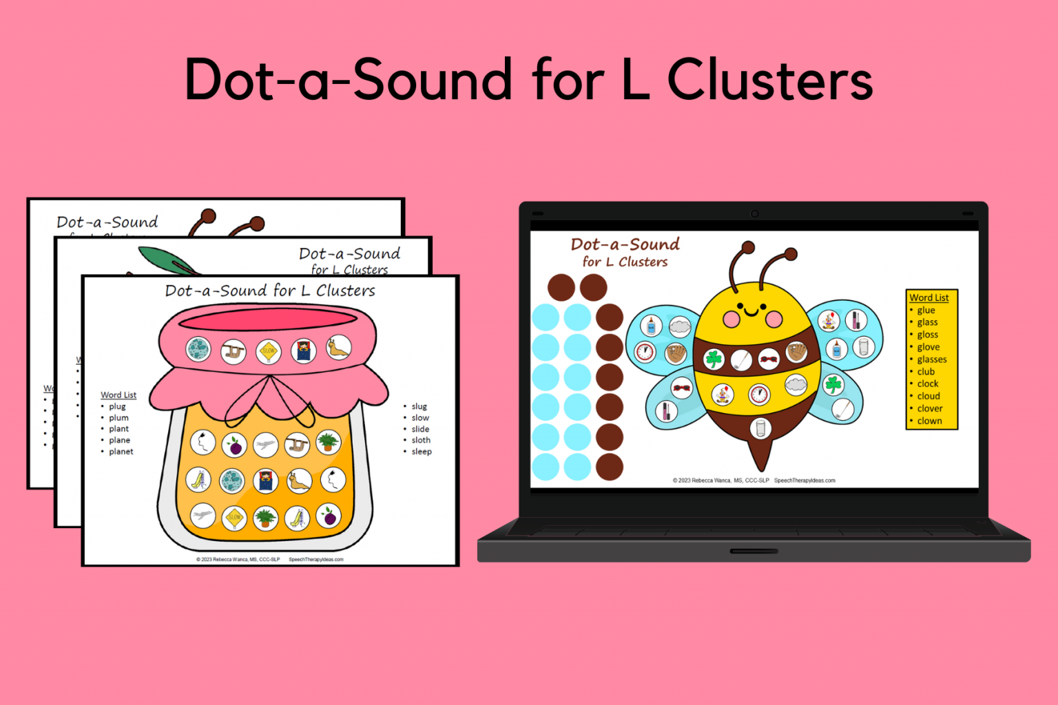 Dot-a-Sound for L Clusters | Speech Therapy Ideas