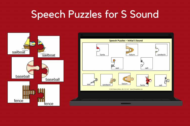 Speech Puzzles for S Sound | Speech Therapy Ideas