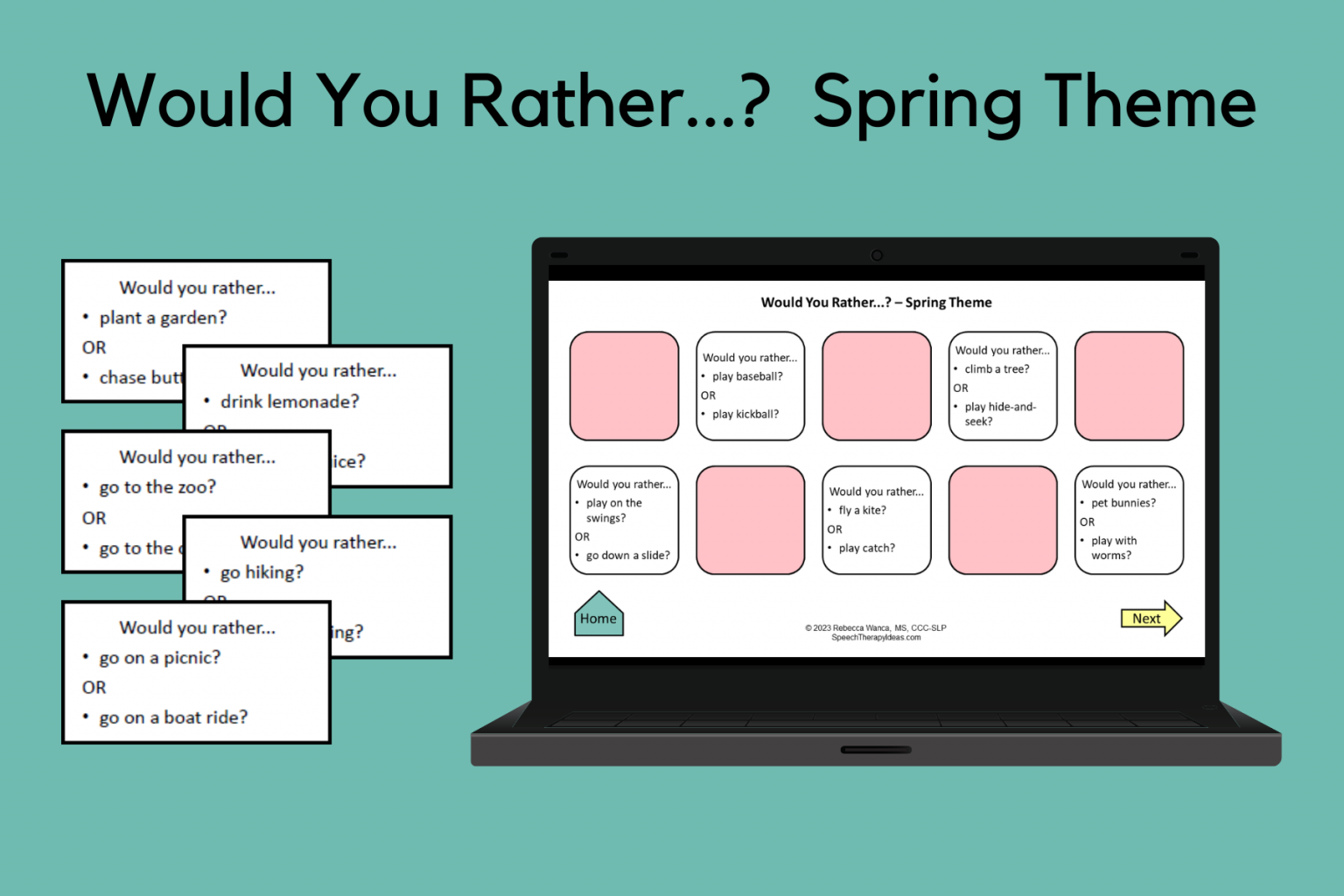 Would You Rather…? Spring Theme | Speech Therapy Ideas