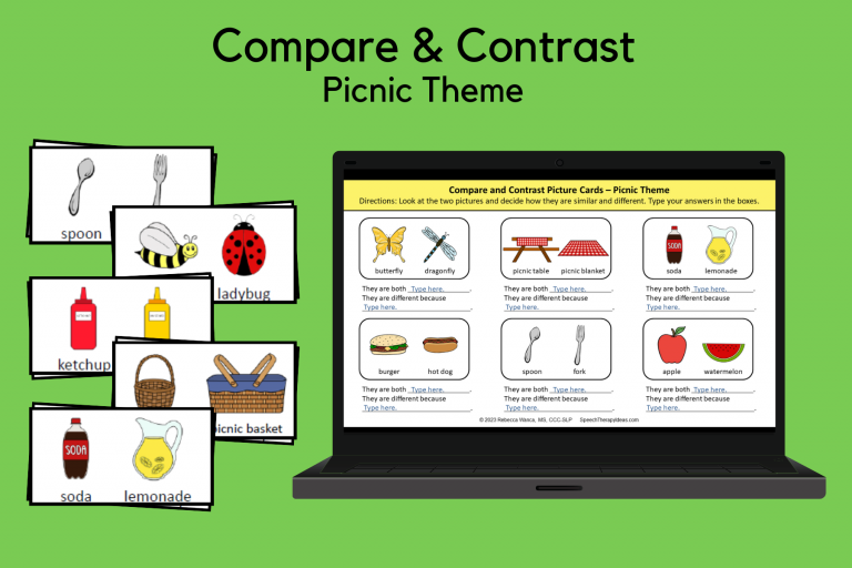 Compare and Contrast – Picnic Theme | Speech Therapy Ideas