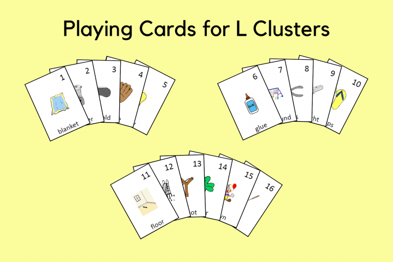 Playing Cards for L Clusters | Speech Therapy Ideas