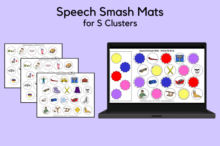 Speech Smash Mats for S Clusters | Speech Therapy Ideas