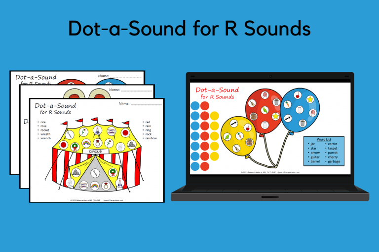 Dot-a-Sound for R Sounds | Speech Therapy Ideas