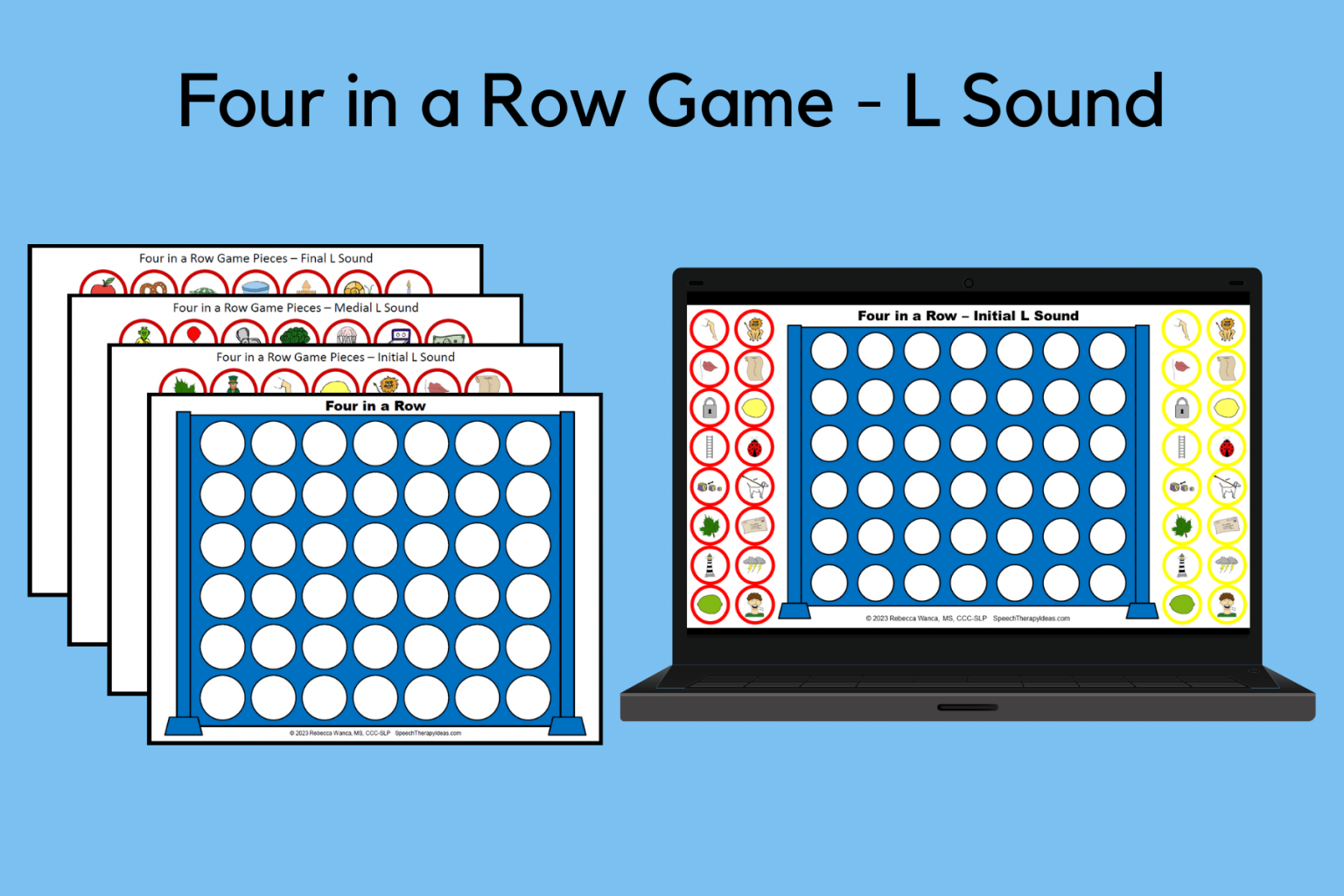 Four in a Row Game for L Sound | Speech Therapy Ideas