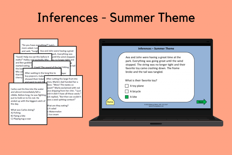 Inferences – Summer Theme | Speech Therapy Ideas