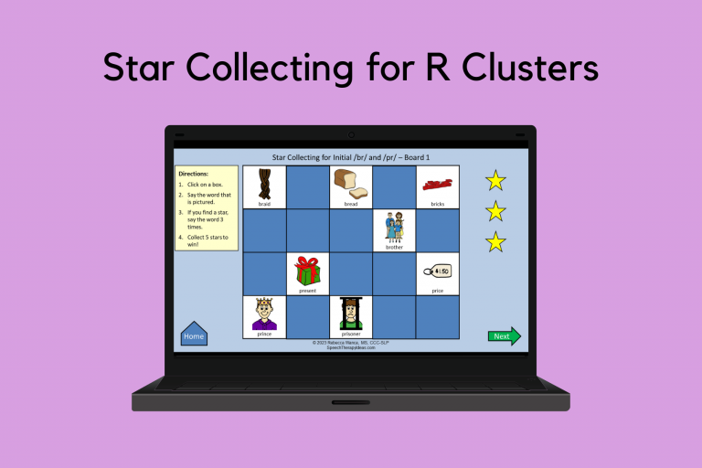 Star Collecting for R Clusters | Speech Therapy Ideas