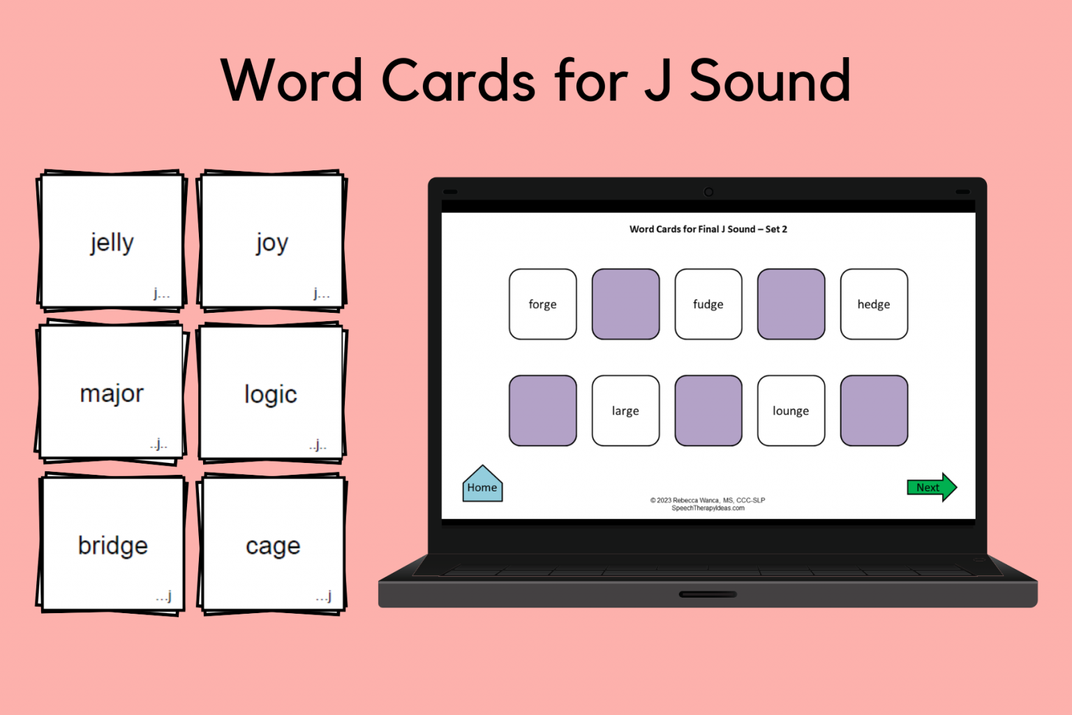 Word Cards for J Sound | Speech Therapy Ideas