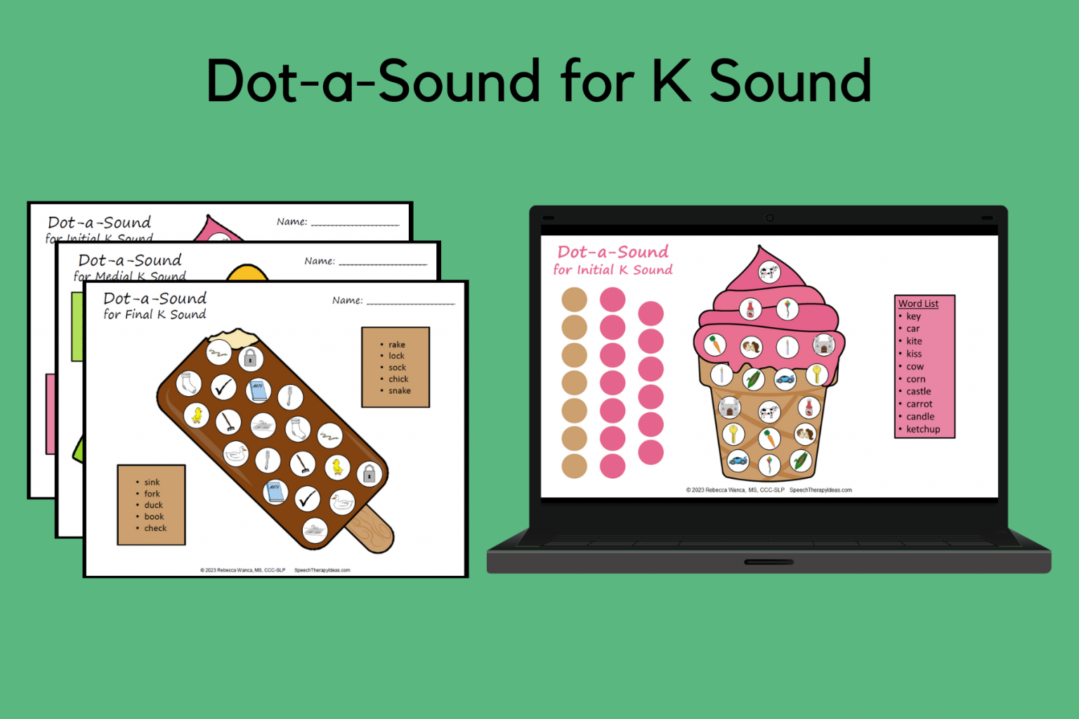 Dot-a-Sound for K Sound | Speech Therapy Ideas