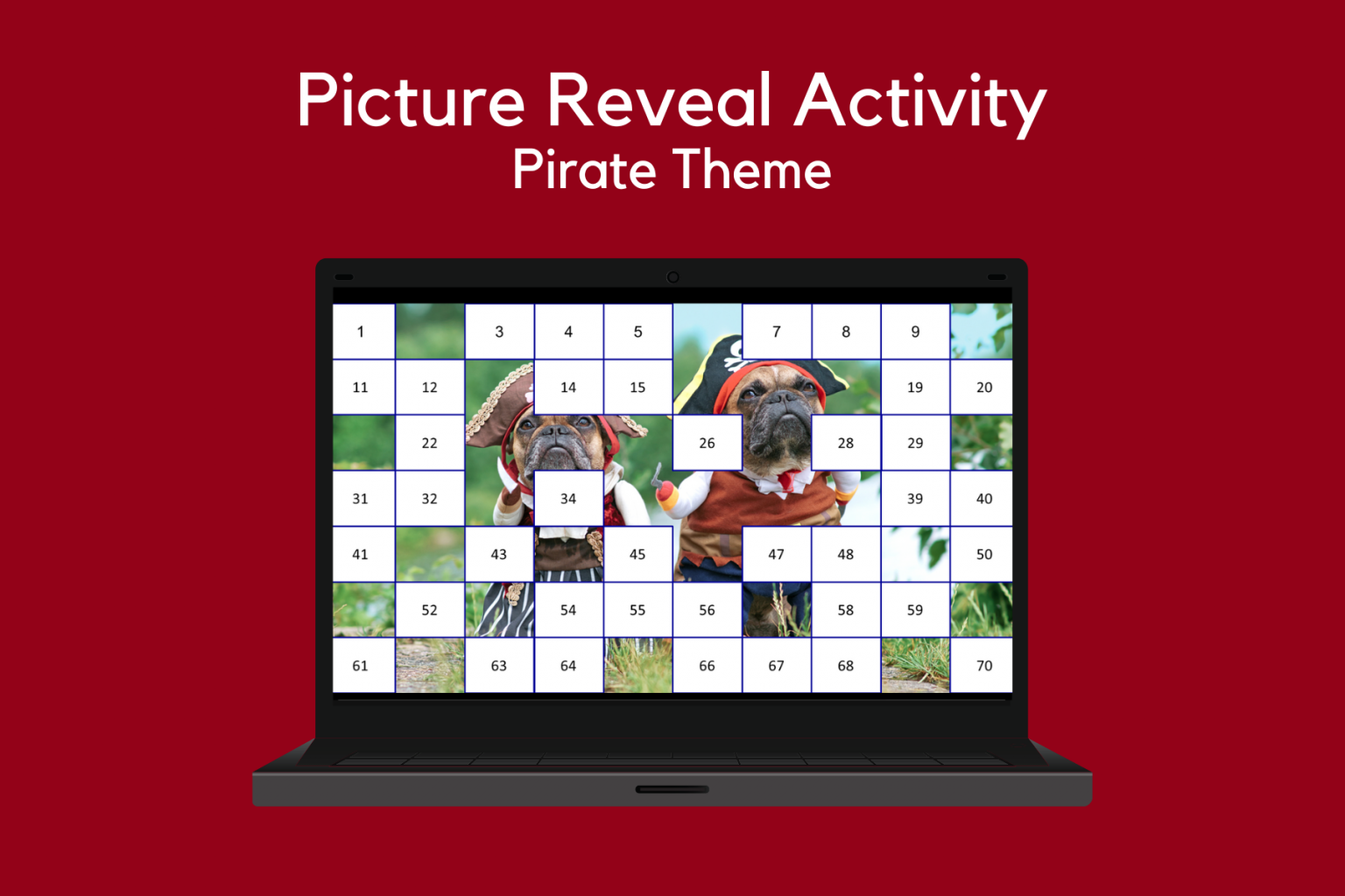 Picture Reveal Activity – Pirate Theme | Speech Therapy Ideas