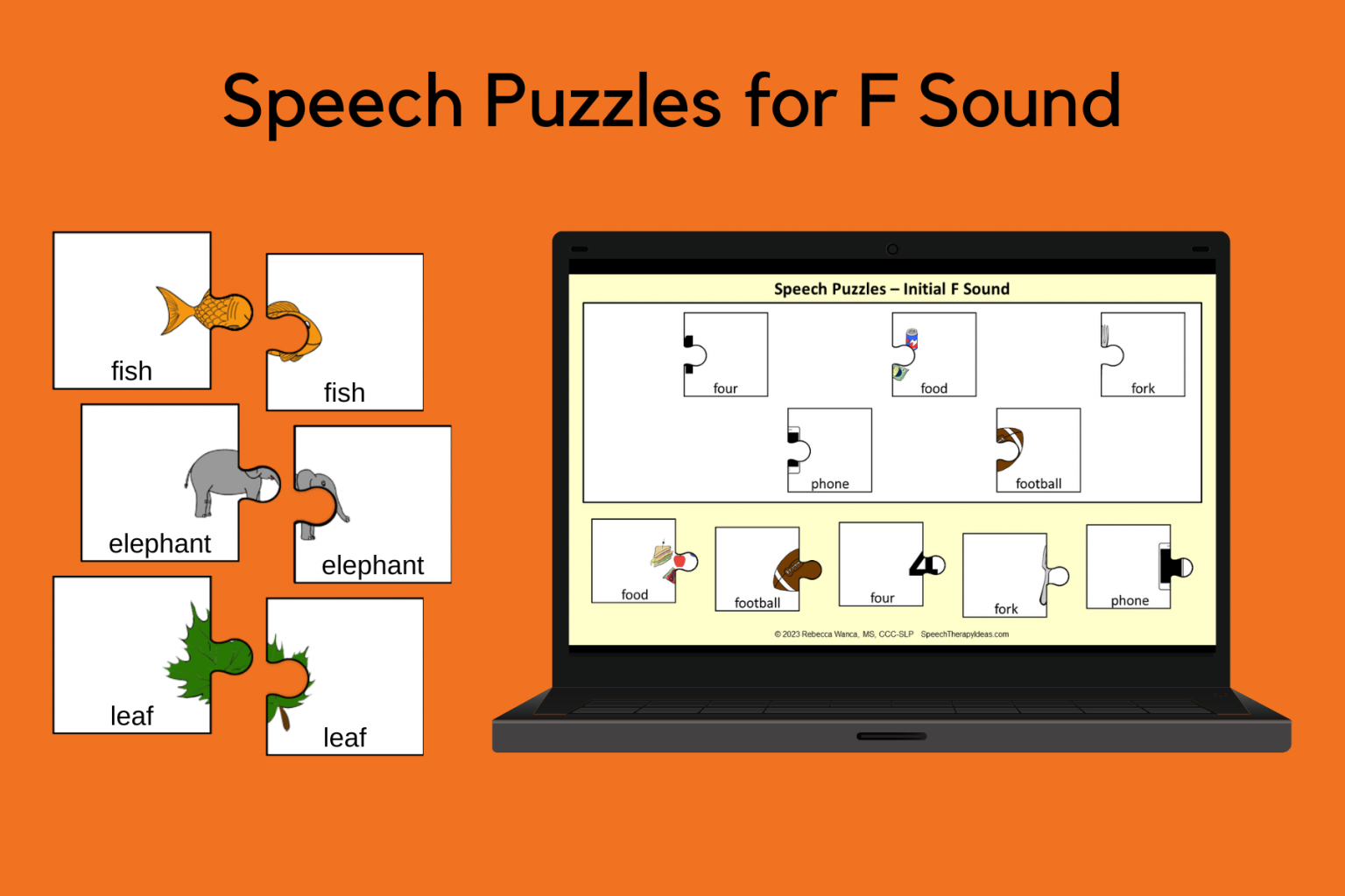 Speech Puzzles for F Sound | Speech Therapy Ideas