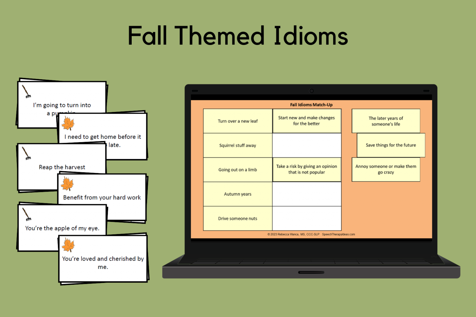 Fall Themed Idioms | Speech Therapy Ideas