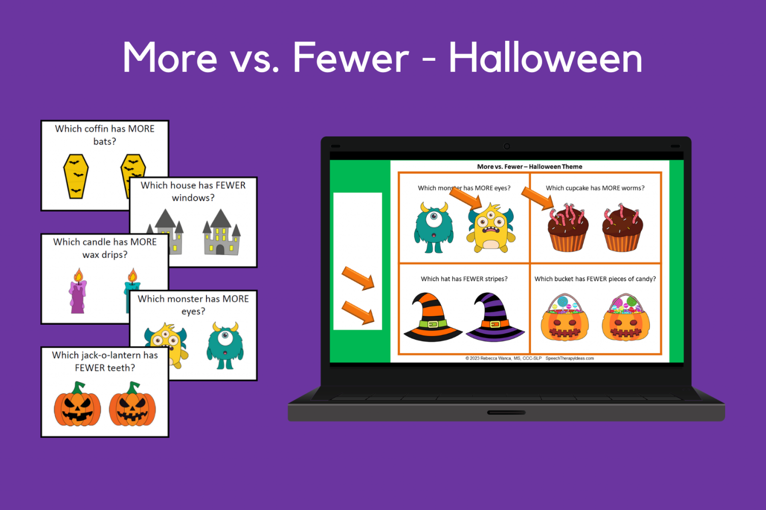 More vs. Fewer – Halloween | Speech Therapy Ideas
